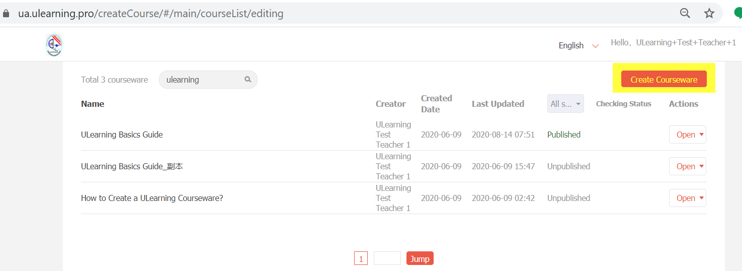 Ulearning - Creating Courseware